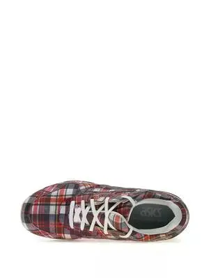 Comme Des Garçons Plaid-pattern Sneakers - Red