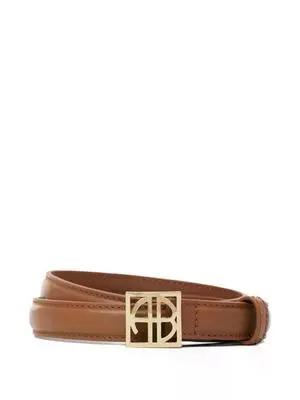ANINE BING Monogram Buckle Belt - Brown