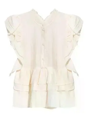 Munthe Ruffled Blouse - White