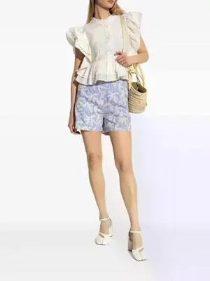Munthe Ruffled Blouse - White
