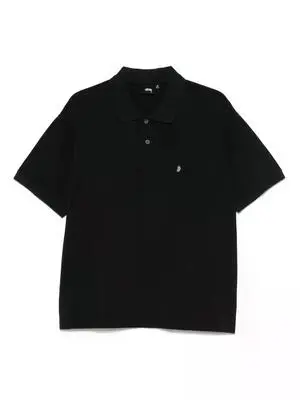 StÜssy Cotton Polo Shirt - Black