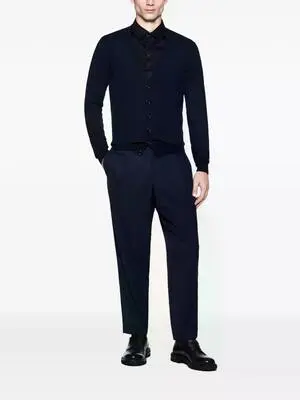 Giorgio Armani Logo-embroidered Polo Shirt - Black