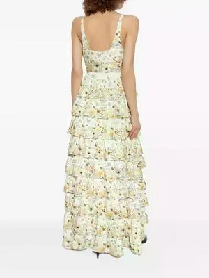 Munthe Floral-print Tiered Dress - White