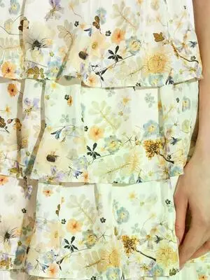 Munthe Floral-print Tiered Dress - White