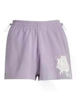Moncler Splatter-print Drawstring Shorts - Purple