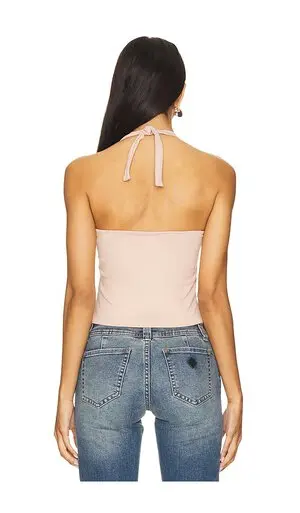 Susana Monaco Gathered Tie Halter Top