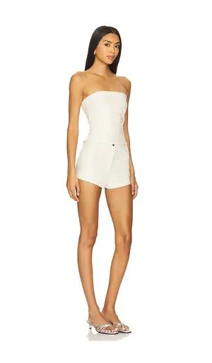 Superdown Kayla Faux Leather Short Set