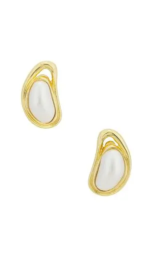 PETIT MOMENTS Valia Earrings - Pearl & Gold