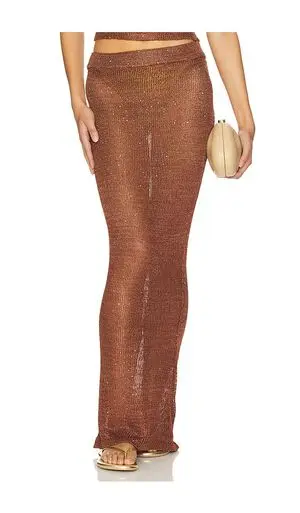 chocolate sequined maxi skirts