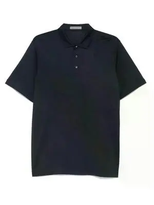 Corneliani Short Sleeve Polo Shirt - Blue
