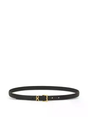 FERRAGAMO Reversible Adjustable Gancini Belt - Black