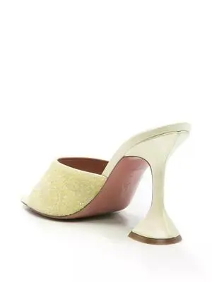 Amina Muaddi 10mm Lupita Crystal Sandals - Yellow