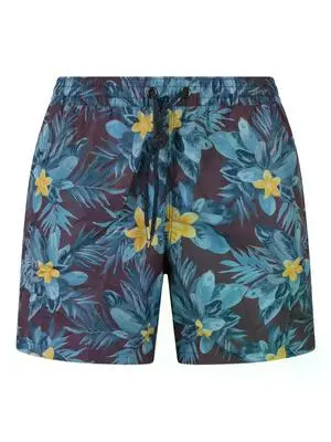 FOUR FASHIONED FRIENDS Floral-print Swim Shorts - Blue