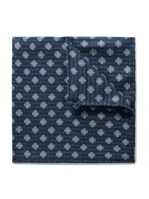 Brunello Cucinelli Silk-jacquard Pocket Square - Blue