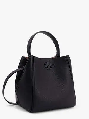 Tory Burch Mcgraw Small Leather Bucket Bag - Black