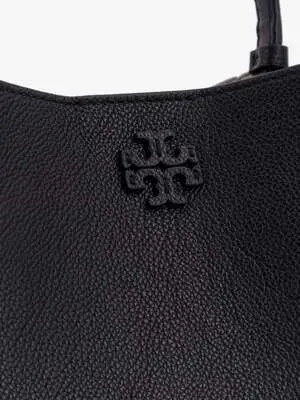 Tory Burch Mcgraw Small Leather Bucket Bag - Black