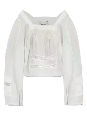Munthe Square Neck Pleated Blouse