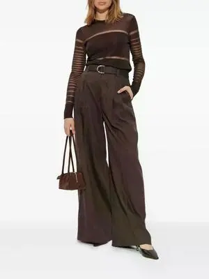 Helmut Lang High-waisted Belted Trousers