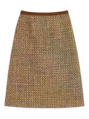 Valentino Garavani Herringbone Knit Pencil Skirt