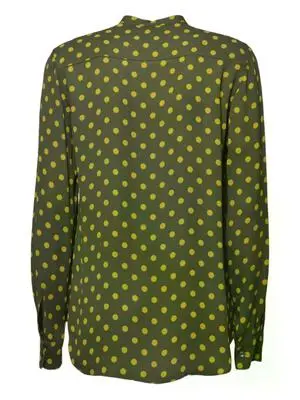 Aspesi Polka Dot-print Ruffled Blouse