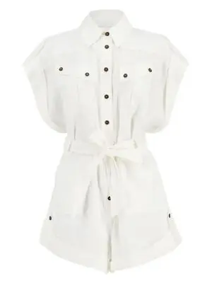 Zimmermann Rhiannon Playsuit - Ivo - Ivory