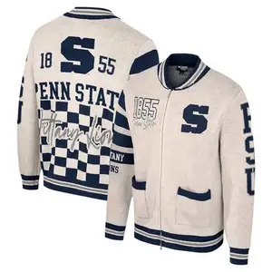 COLOSSEUM Penn State Nittany Lions Jacquard Full-zip Sweater
