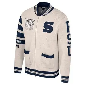 COLOSSEUM Penn State Nittany Lions Jacquard Full-zip Sweater