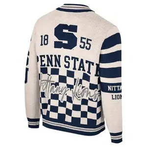 COLOSSEUM Penn State Nittany Lions Jacquard Full-zip Sweater