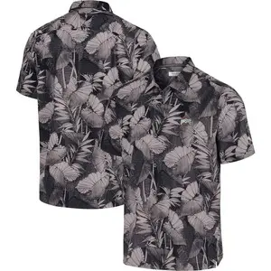 Tommy Bahama Ohio State Buckeyes Coast Nuevo Fronds Button-up Shirt - Black