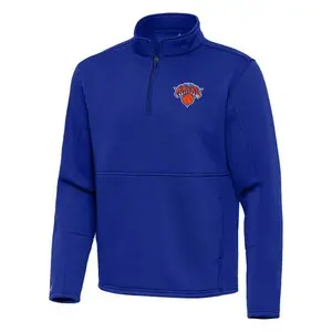 ANTIGUA New York Knicks Twist Quarter-zip Pullover Top