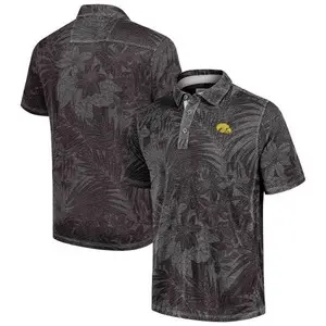 Tommy Bahama Iowa Hawkeyes Big & Tall Sport Santiago Paradise Polo - Black