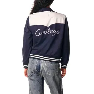 THE WILD COLLECTIVE Dallas Cowboys Suede Bomber Jacket