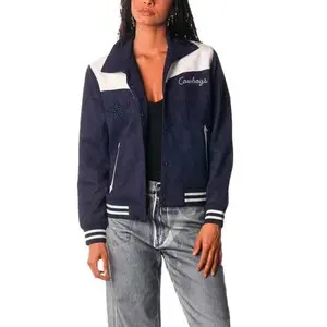 THE WILD COLLECTIVE Dallas Cowboys Suede Bomber Jacket
