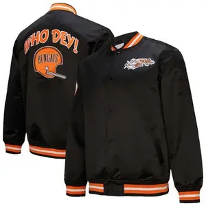 Mitchell & Ness Cincinnati Bengals Satin Full-snap Jacket