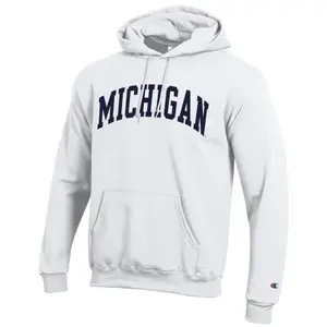 Champion Michigan Wolverines Basic Arch Fleece Pullover Hoodie