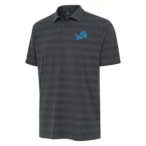 ANTIGUA Detroit Lions Tunnel Polo - Pewter