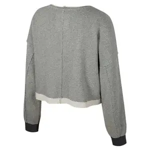 COLOSSEUM Michigan Wolverines Magnum Scoop Neck Cropped Pullover Sweatshirt