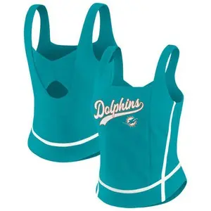 WEAR BY ERIN ANDREWS Miami Dolphins Square Neck Tank Top - Aqua