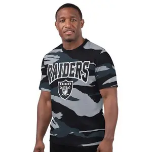 STARTER Gray Las Vegas Raiders Thursday Night Gridiron T-shirt
