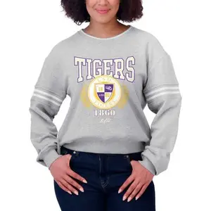 WEAR BY ERIN ANDREWS Lsu Tigers Classic Stripe Pullover Sweater