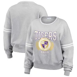 WEAR BY ERIN ANDREWS Lsu Tigers Classic Stripe Pullover Sweater