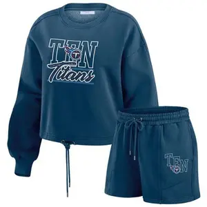 WEAR BY ERIN ANDREWS Tennessee Titans Fleece Lounge Set - Navy