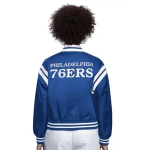 STARTER Philadelphia 76ers Satin Varsity Jacket
