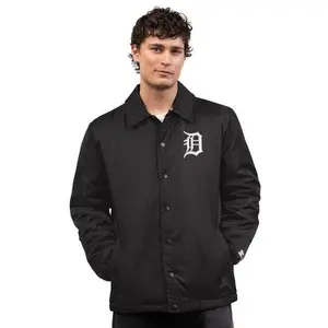 STARTER Detroit Tigers Full-snap Coaches Jacket