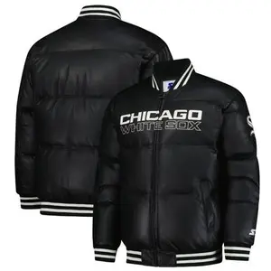 STARTER Chicago White Sox Full-zip Leather Jacket