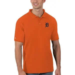 ANTIGUA Detroit Tigers Legacy Pique Polo - Orange
