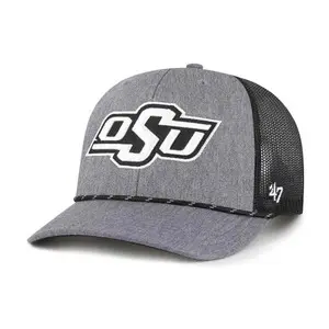 '47 Oklahoma State Cowboys Carbon Rope Trucker Hat - Gray