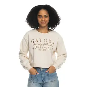 ZOOZATZ Florida Gators Cropped Crewneck Sweatshirt