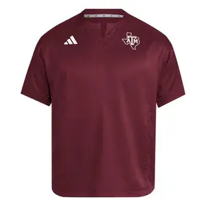 Adidas Texas A&m Aggies Adizero Notch Neck Pullover Top By - Maroon