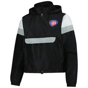 Profile Chicago Cubs Quarter-zip Anorak Hooded Jacket